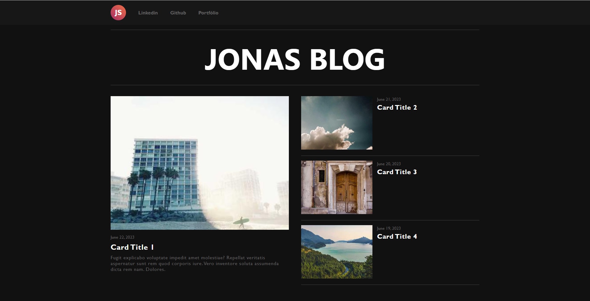 Dio Angular Blog screenshot