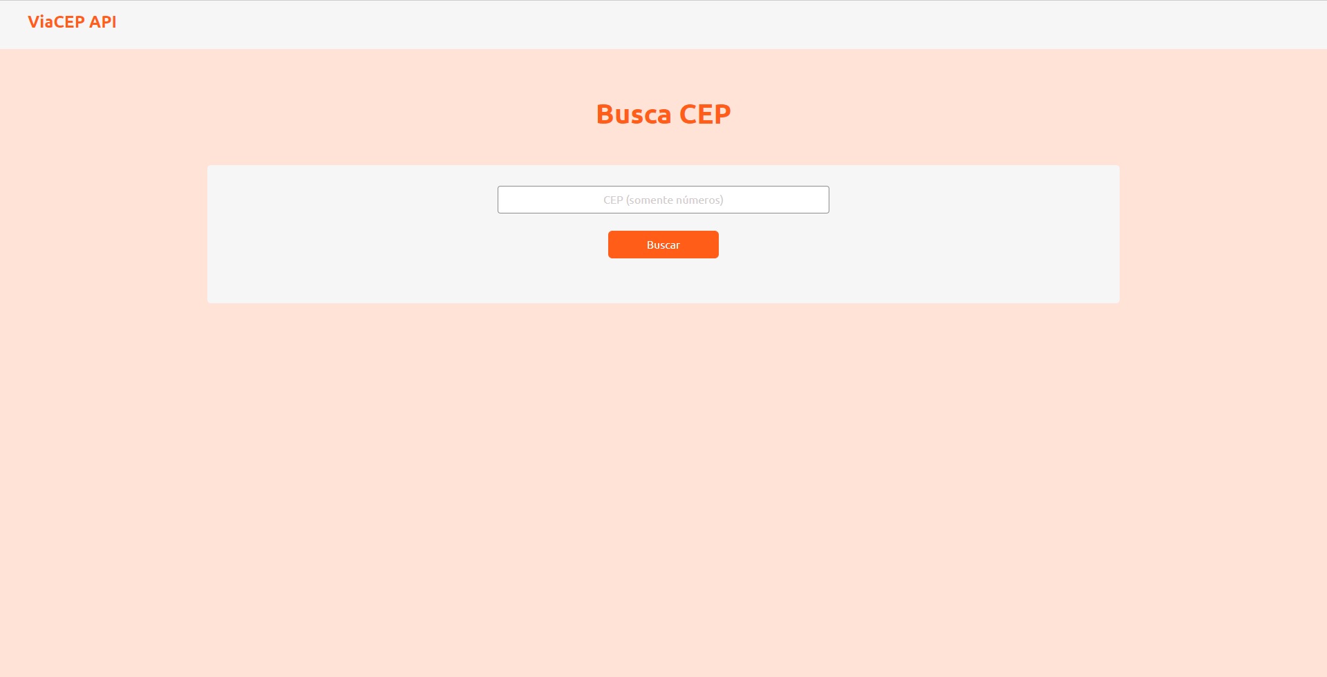 ViaCEP API screenshot