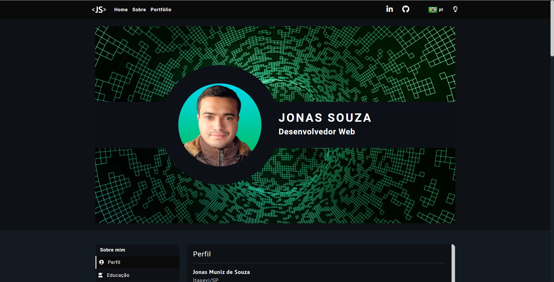 Portfolio screenshot