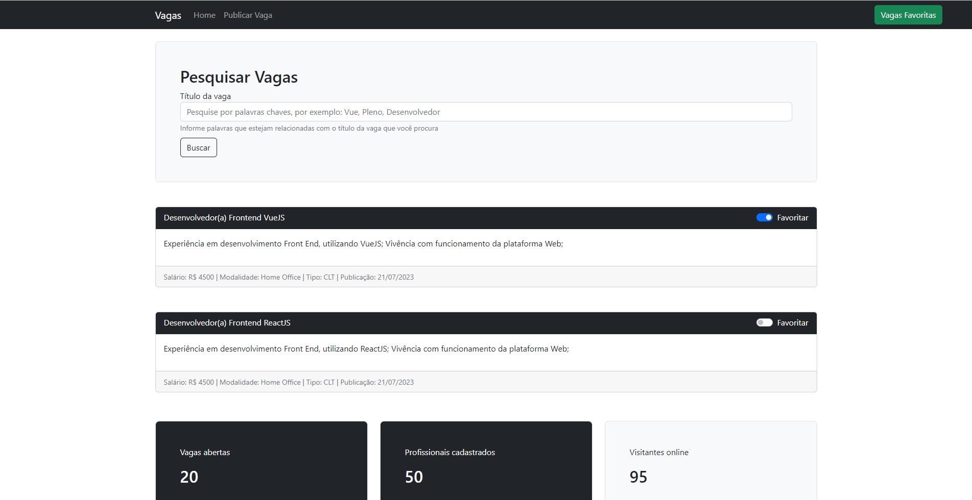 Vue Vagas screenshot